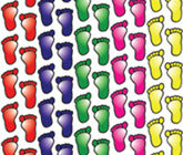 Coloured Feet Stickers – Purple Peach Stickers