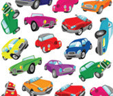 Cars Funky Stickers – Purple Peach Stickers